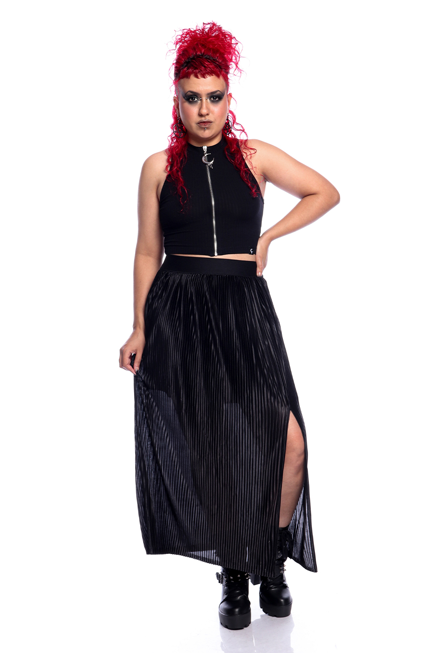 Saia Longa Plissada Jinx | Loja Reversa