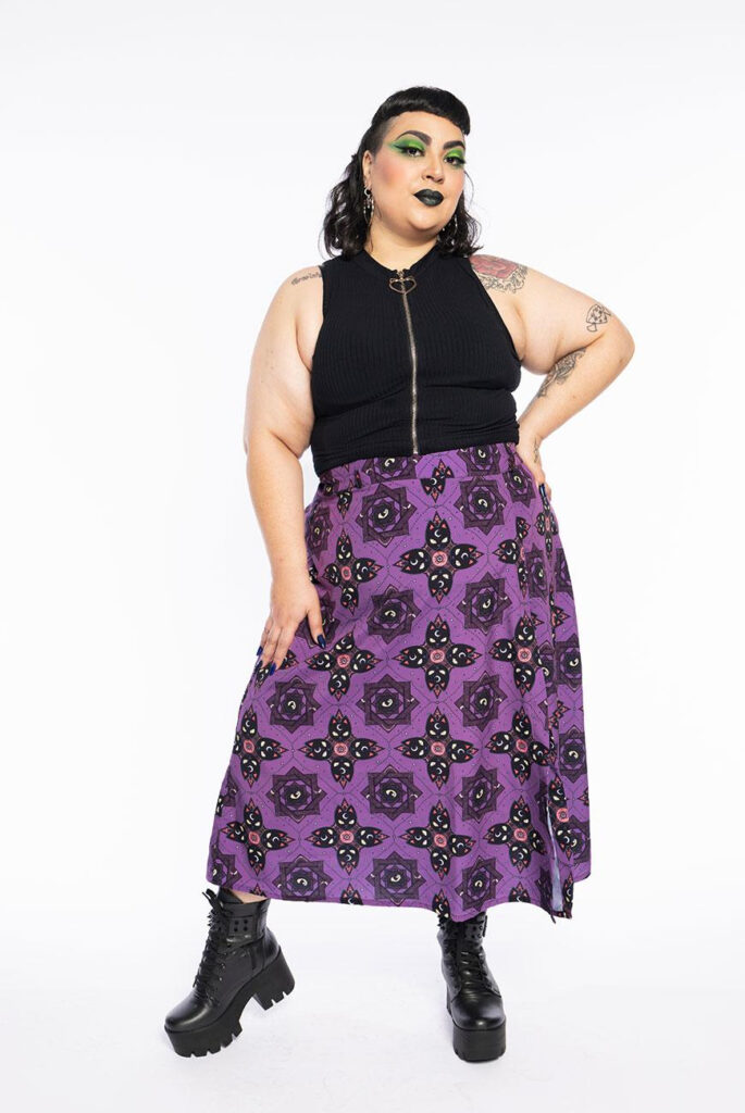 Saia Midi Kaleidoscat | Loja Reversa