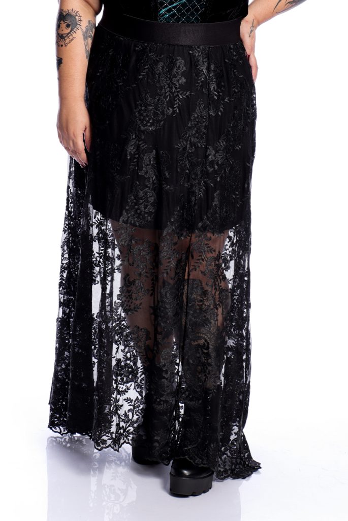Saia Renda Preta Veil | Loja Reversa