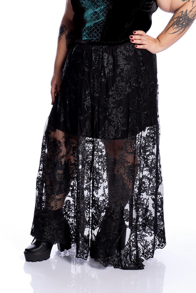 Saia Renda Preta Veil | Loja Reversa